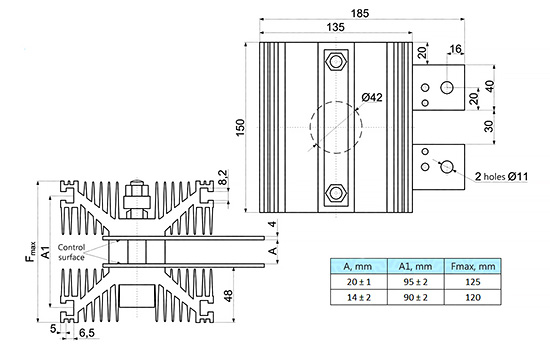 Heatsink Cooler O143-150 for disc SCR thyristors diodes 200A - 2000A ...